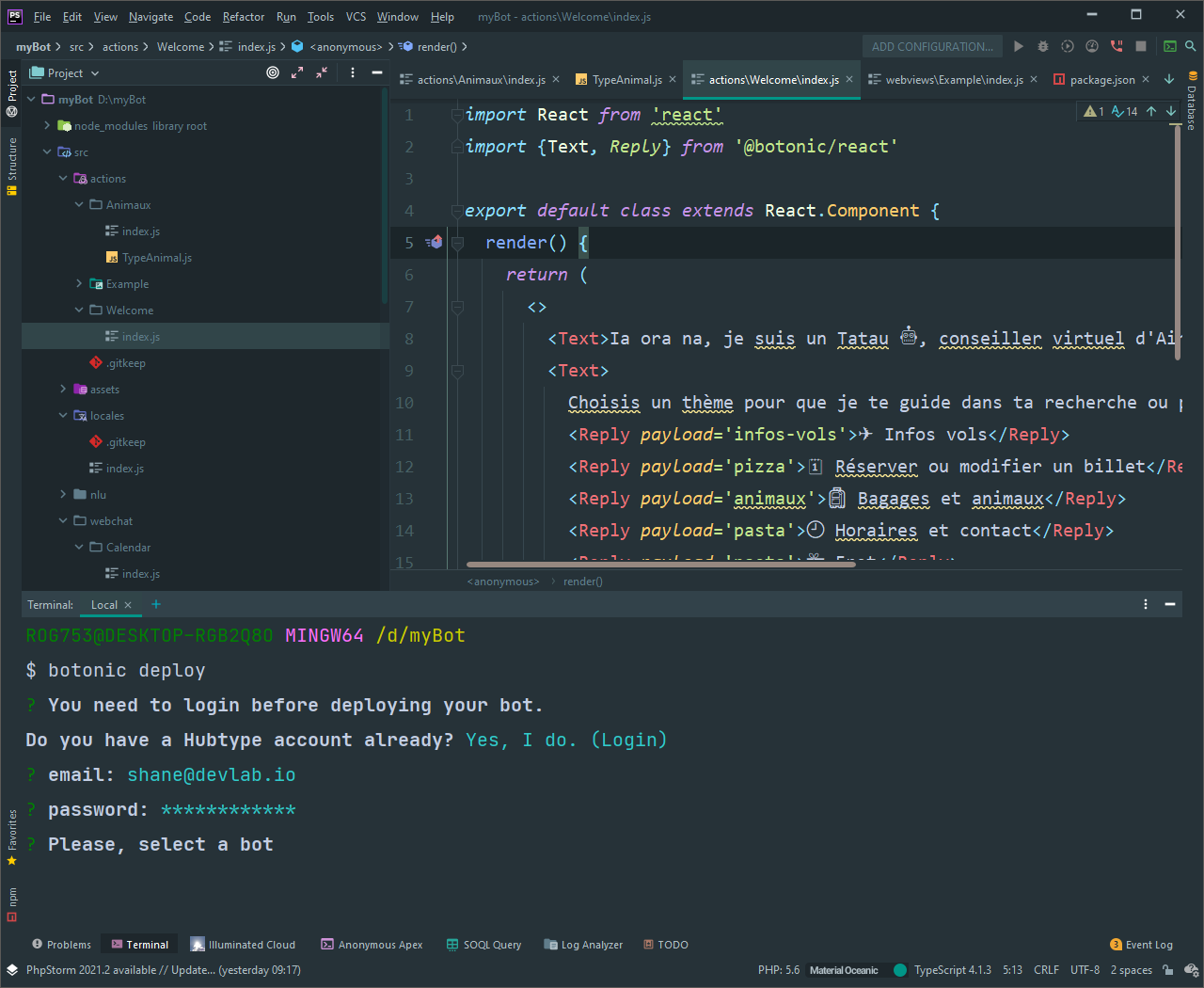 I can't select a bot when i do botonic deploy · Issue #1811 · hubtype/botonic · GitHub
