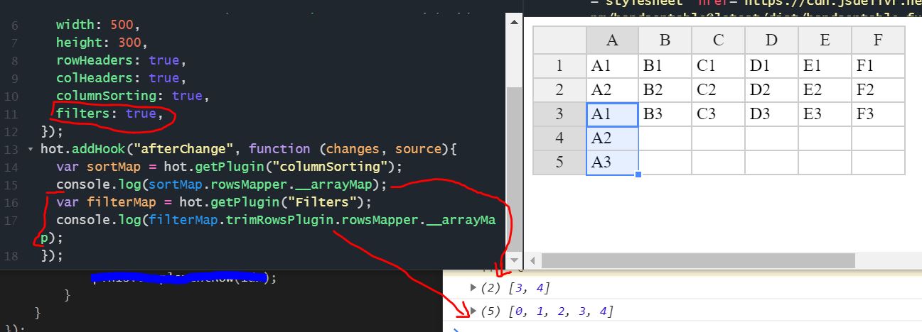 Sorting plugin can not getting right sorted items · Issue #6361 · handsontable/handsontable · GitHub