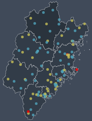 echart3，当前最新版本,chrome,win7。福建地区热力图显示不全。 如果 改为散点图则正确显示。 · Issue #6133 · apache/echarts · GitHub