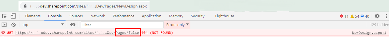 SharePoint Online custom site giving 404 error and /false in URL ...