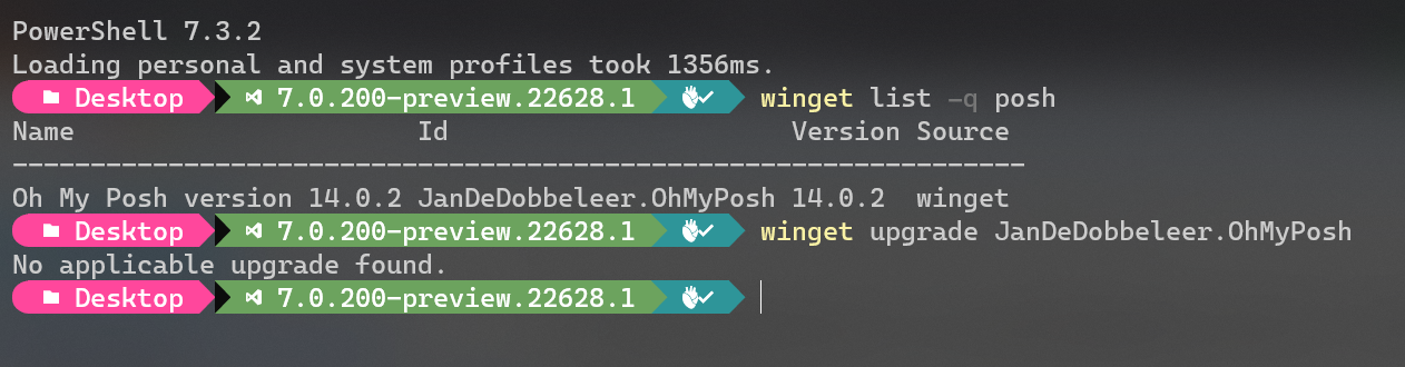 Winget And Latest Versions · Jandedobbeleer Oh My Posh · Discussion 3460 · Github 