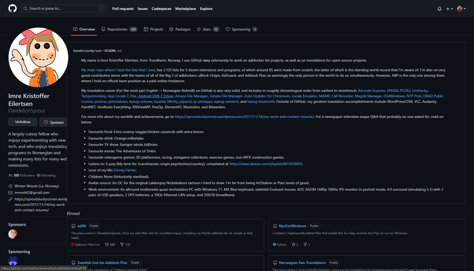 break Github layout · Issue #803 · DandelionSprout/adfilt · GitHub