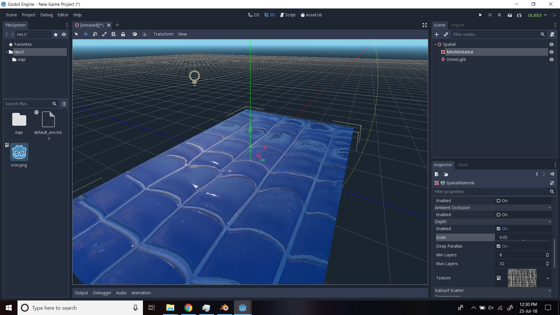 Spatial material's some parameter are not working some of them does not give the expected result ...