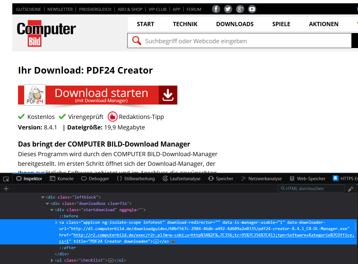Downloadmanager at computerbild.de · Issue #2086 · uBlockOrigin/uAssets · GitHub