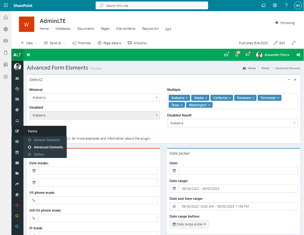 GitHub - softwaredeveloperx9/SPO365-AdminLTE-v2: SharePoint Online 365 ...