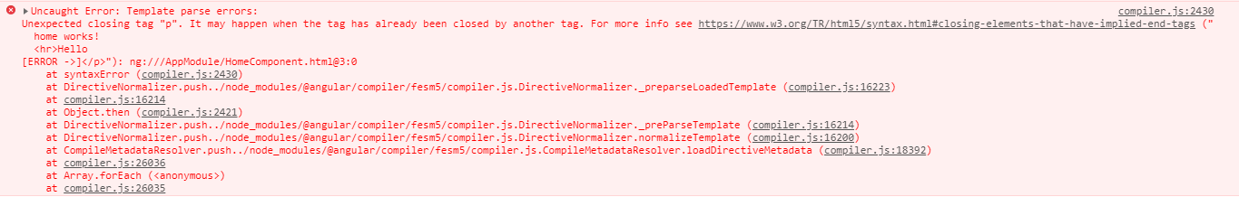 Non Closing Html Tags · Issue 31067 · Angularangular · Github
