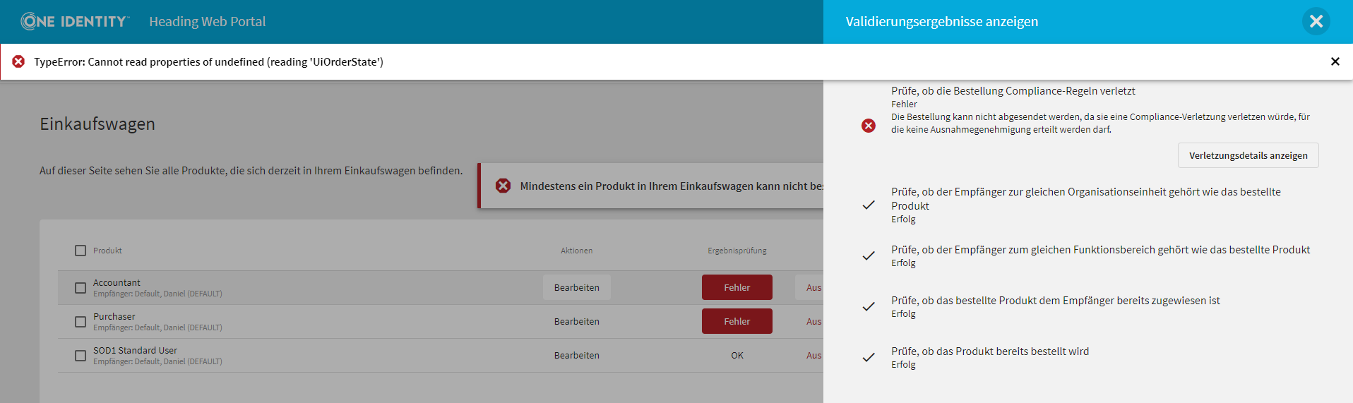 V91 - Compliance Rule Details fail - TypeError: Cannot read properties of undefined (reading ...