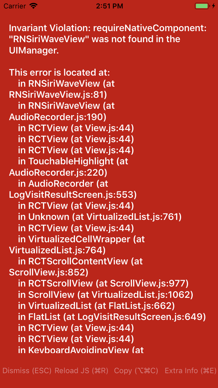 iOS Error: Invariant Violation: requireNativeComponent: iOS Error: Invariant Violation: requireNativeComponent: