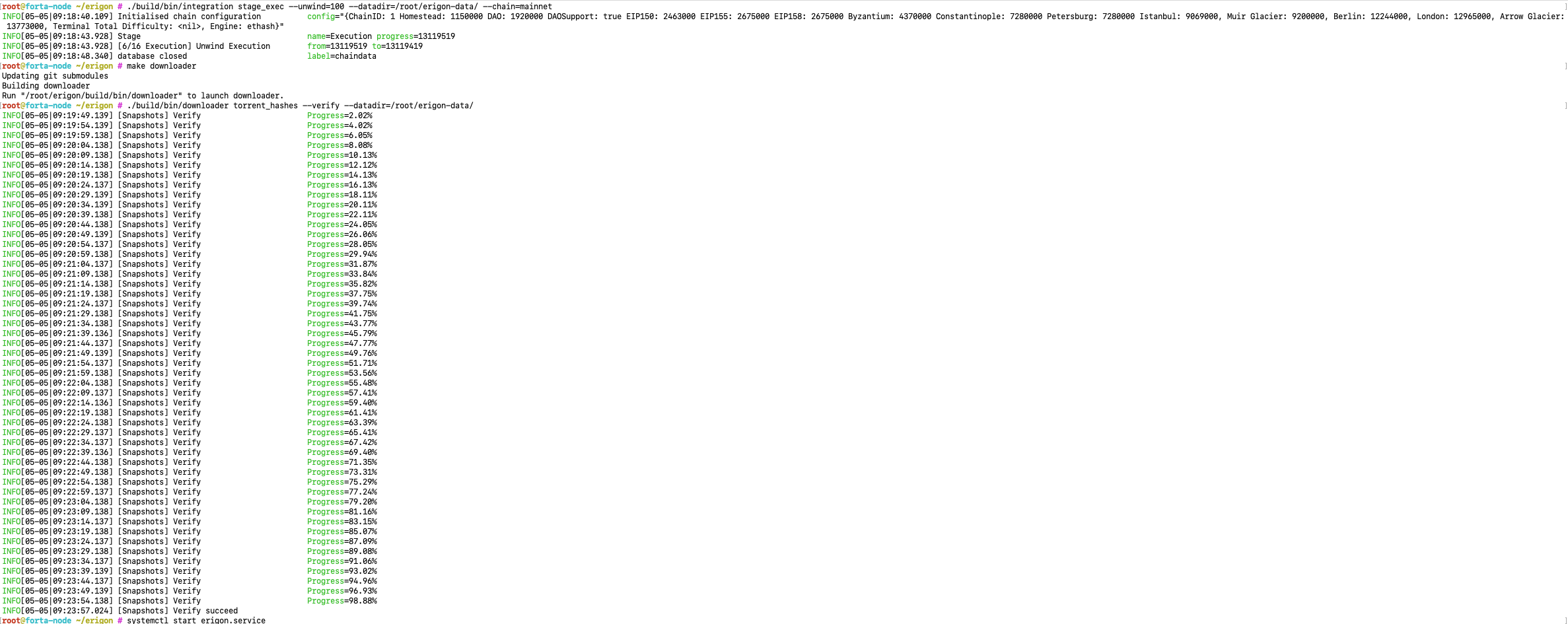 Stuck at `Wrote block headers..` · Issue #4081 · erigontech/erigon · GitHub