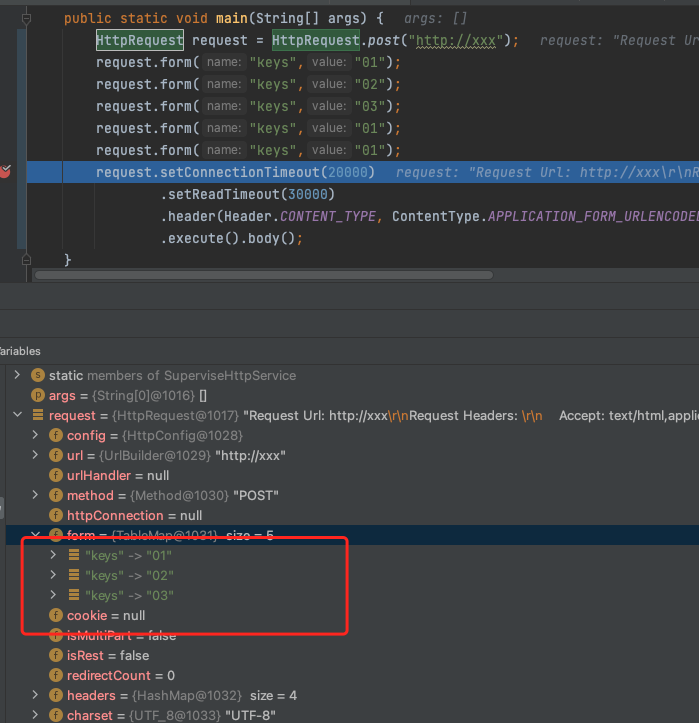 关于传递数组参数时，key和value都相同的情况 · Issue #2671 · chinabugotech/hutool · GitHub