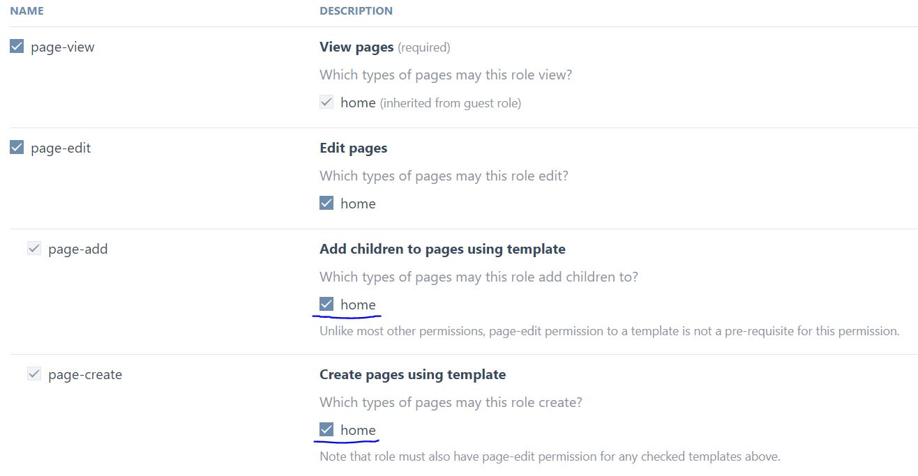 Setting page-add and page-create permissions for a new Role · Issue #763 · processwire ...