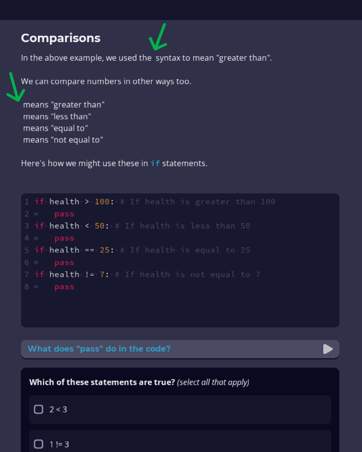 Lessons 13 14 And 27 Comparison Operators Are Missing · Issue 885 · Gdquest Learn Gdscript