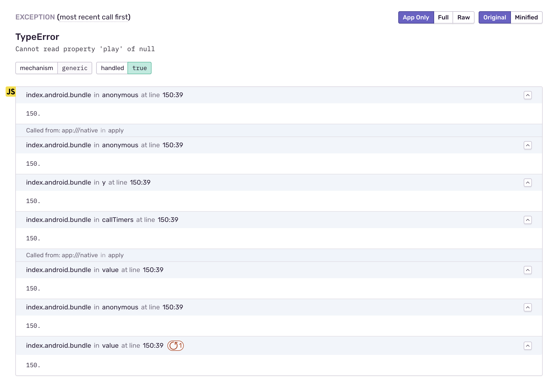 React Native Sentry Uploaded Sourcemap Not Showing Error Traces Correctly · Issue 1737