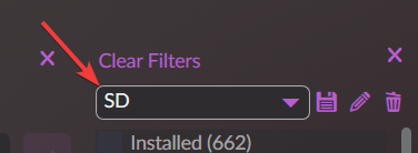 P9 Beta: Remove selected filter preset when filters have been modified ...