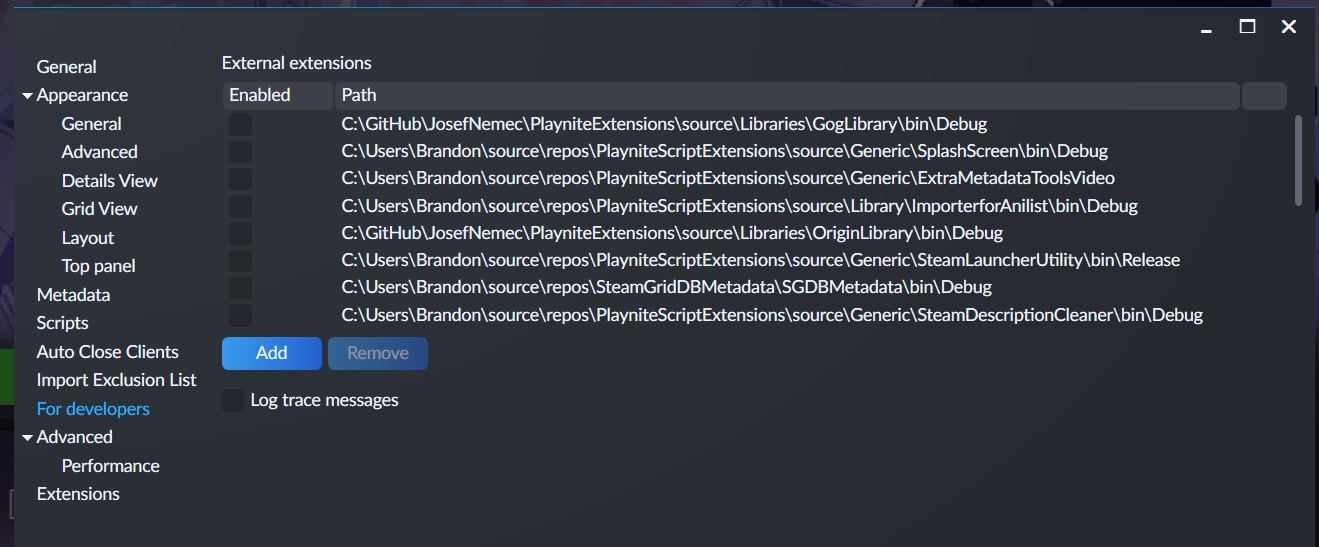 Order extension path items in Developers section by path · Issue #2632 · JosefNemec/Playnite ...