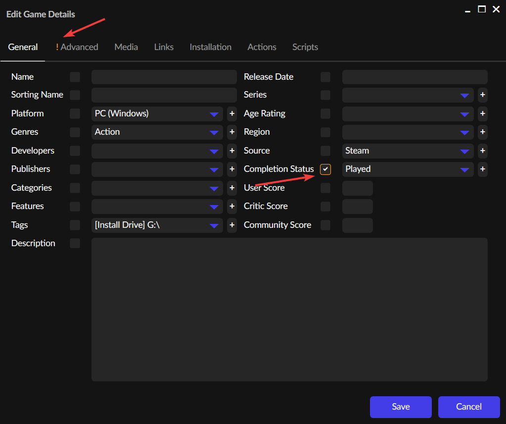 Updating CompletionStatus shows data change on Advanced tab · Issue ...