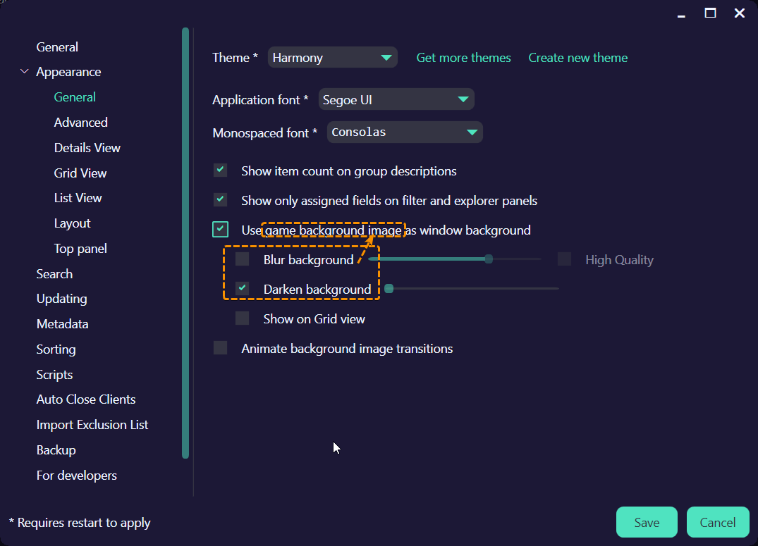 Blur background and darken background affecting game background · Issue #25 · darklinkpower ...