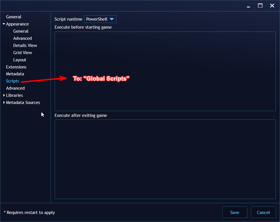 Change term "Scripts" to "Global Scripts" in the main settings window. · Issue #1550 ...