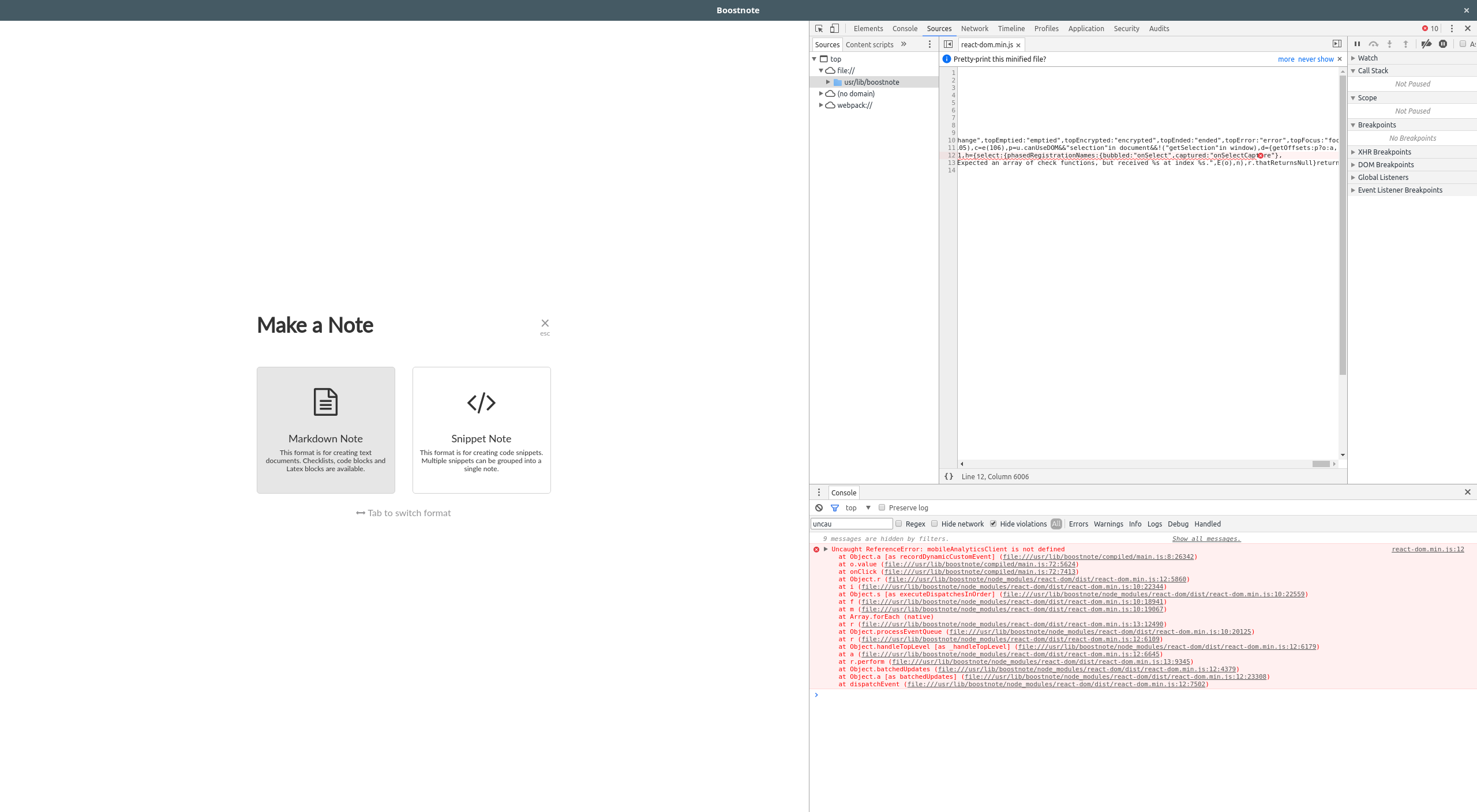 Can't Create New Note (stuck on screen to select note type) · Issue #939 · BoostIO/BoostNote ...