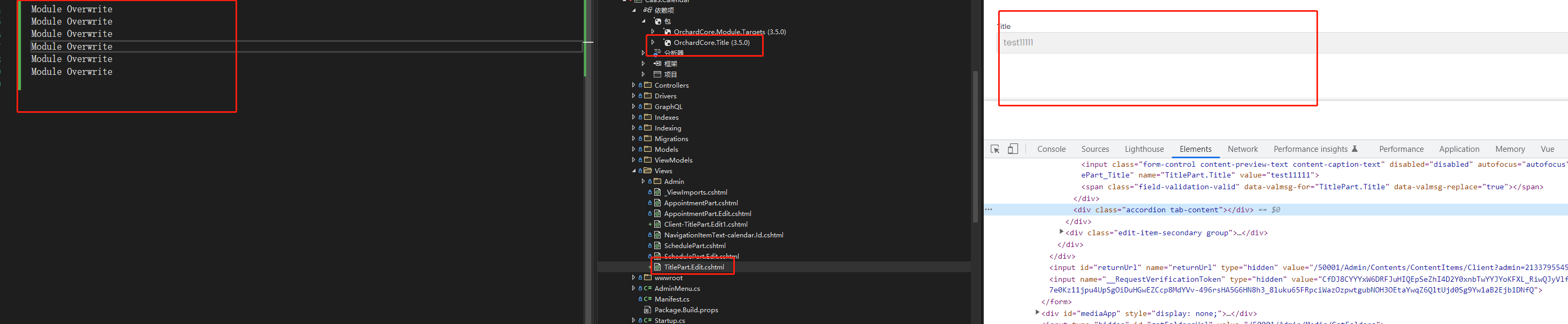 Why ‘TitlePart.Edit.cshtml’ overridden in module doesn't work? · Issue #12817 · OrchardCMS ...