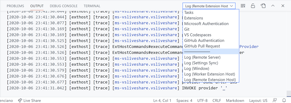 No Log Telemetry Output In Codespaces · Issue 108250 · Microsoftvscode · Github