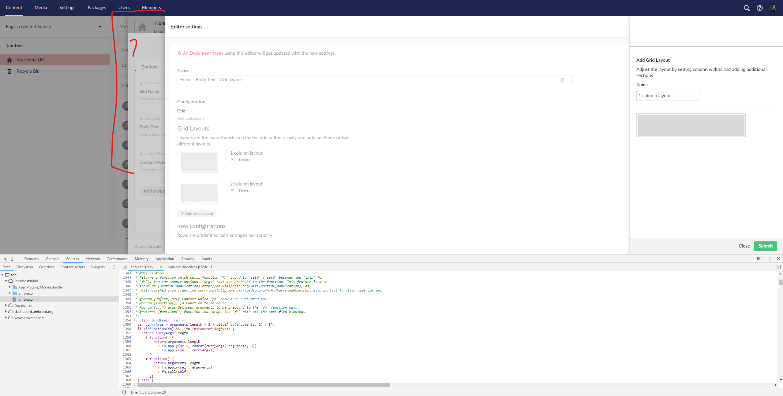 V8 Infinite Editor UI Quirk - when editing Grid Settings · Issue #4430 · umbraco/Umbraco-CMS ...
