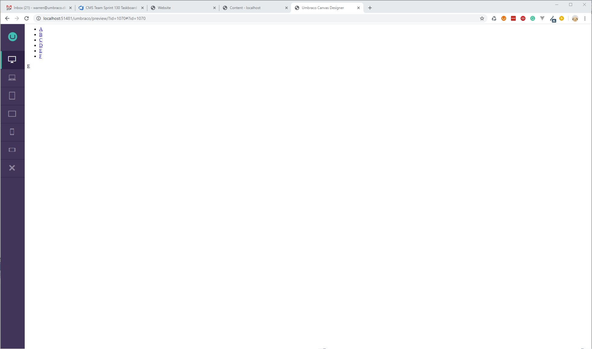 Preview mode unable to retrieve other pages from cache · Issue #6472 · umbraco/Umbraco-CMS · GitHub
