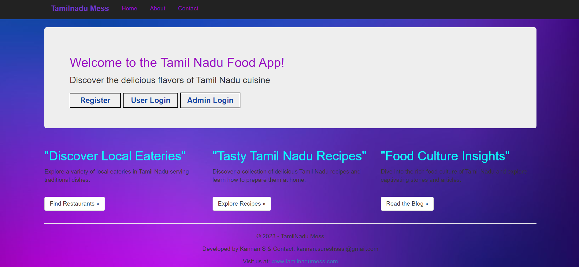 GitHub - Kannan-Sureshsasi/TamilNadu-Mess