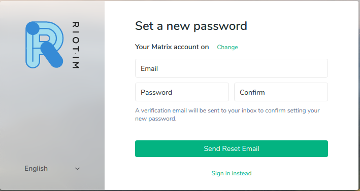Password reset form: "Your matrix account on change" · Issue #9507 ...