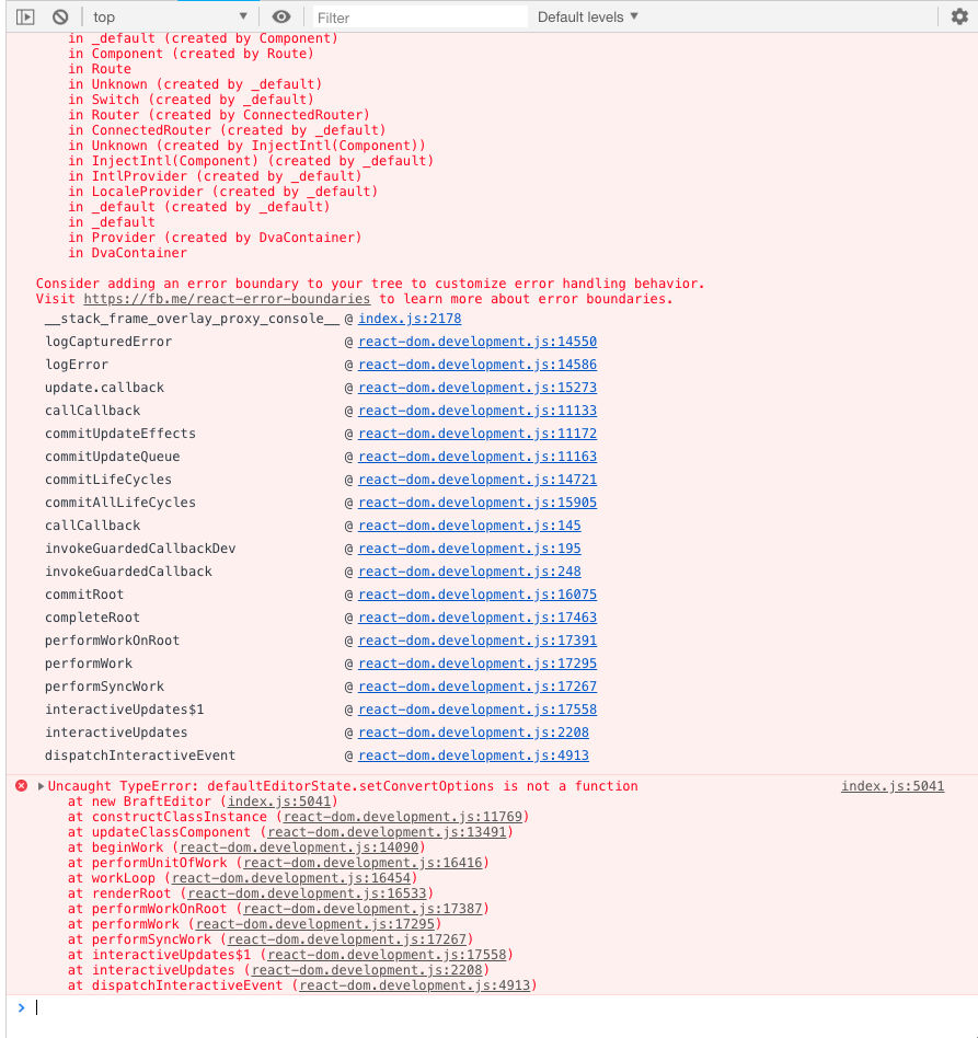 antd中接入报错 defaultEditorState.setConvertOptions is not a function · Issue #294 · margox/braft ...