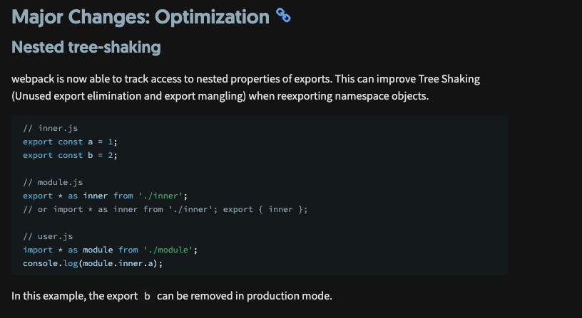 Webpack 5 Nested Tree Shaking Is Not Working · Issue 11821 · Webpack 