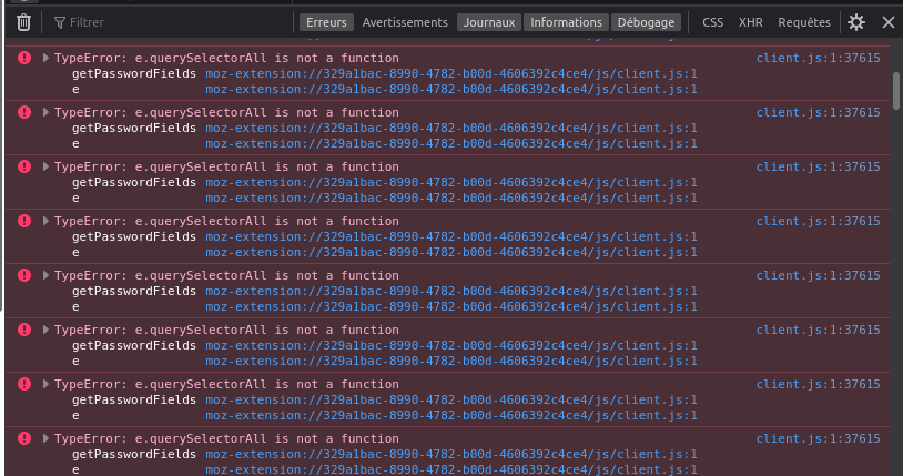 Lot of console errors since last update · Issue #202 · marius-wieschollek/passwords-webextension ...