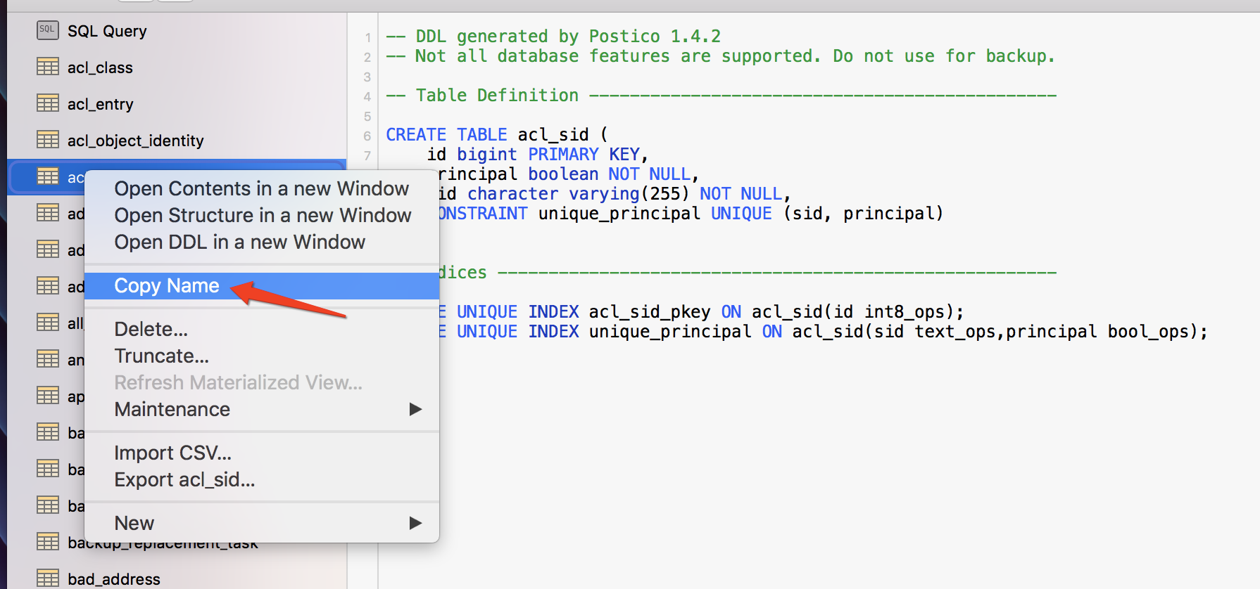 Feature request : Add ability to copy table name from menu. · Issue #541 · TablePlus/TablePlus ...