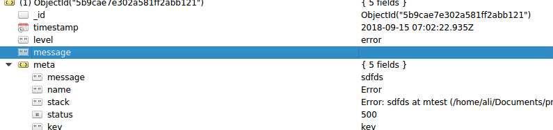 meta data not stored in mongo · Issue #104 · winstonjs/winston-mongodb · GitHub