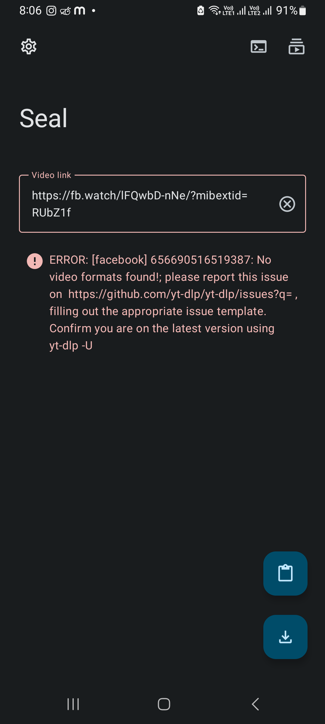 Facebook videos error · Issue #932 · JunkFood02/Seal · GitHub
