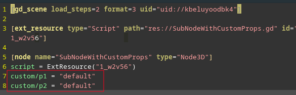 Save Branch as Scene loses custom props with PROPERTY_USAGE_ALWAYS_DUPLICATE · Issue #82819 ...