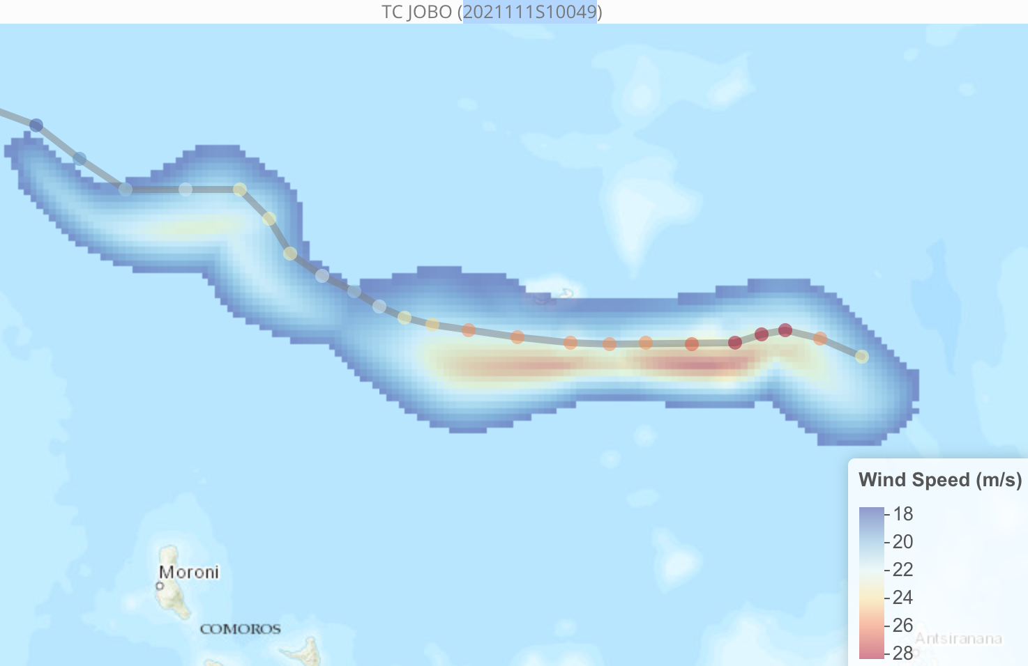Shifted holland wind max intensity relative to track · Issue #536 ...
