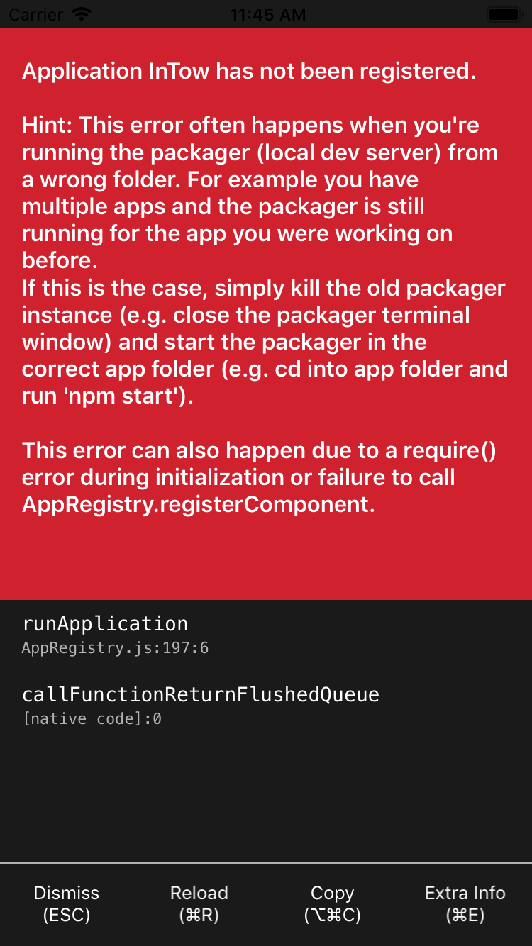 Application has not been registered · Issue #26724 · facebook/react ...