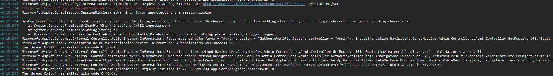 Systemformatexception On Every Request · Issue 3550 · Dotnetaspnetcore · Github