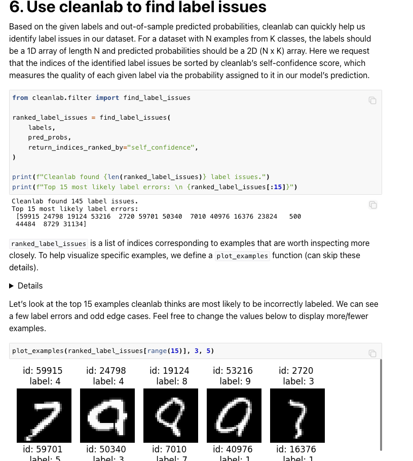 Revert Fix Details Disclosure Elements In Docs By Jwmueller · Pull Request 460 · Cleanlab