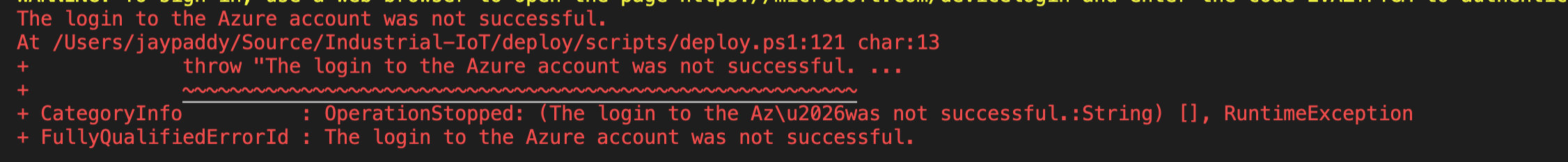 Deployment scripts fails on Macbook · Issue #995 · Azure/Industrial-IoT · GitHub