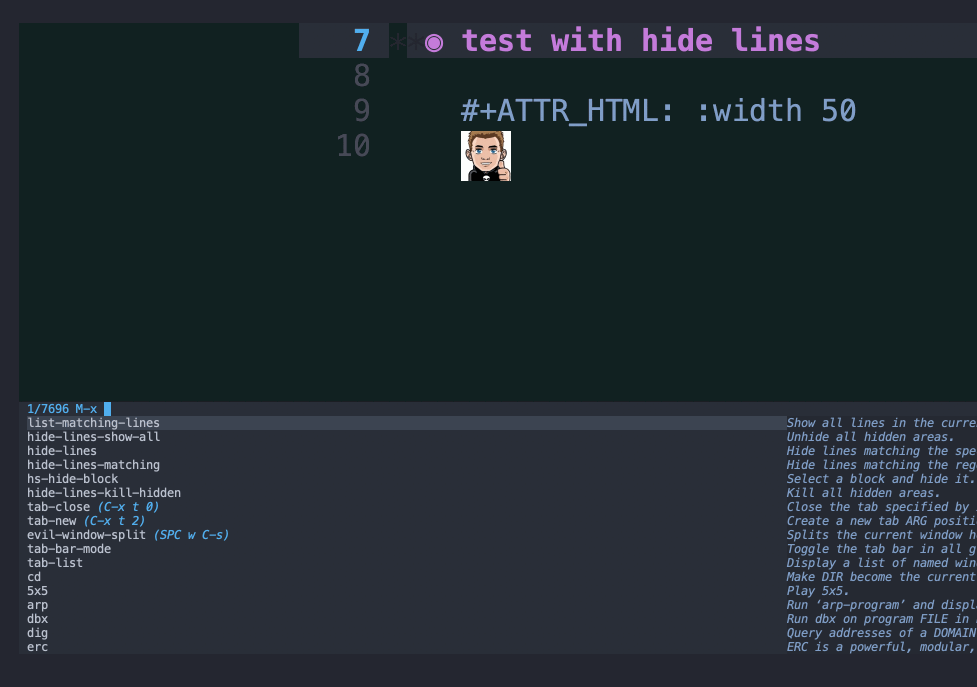 Question: Is it supposed to show the #+ATTR line when viewing the ...