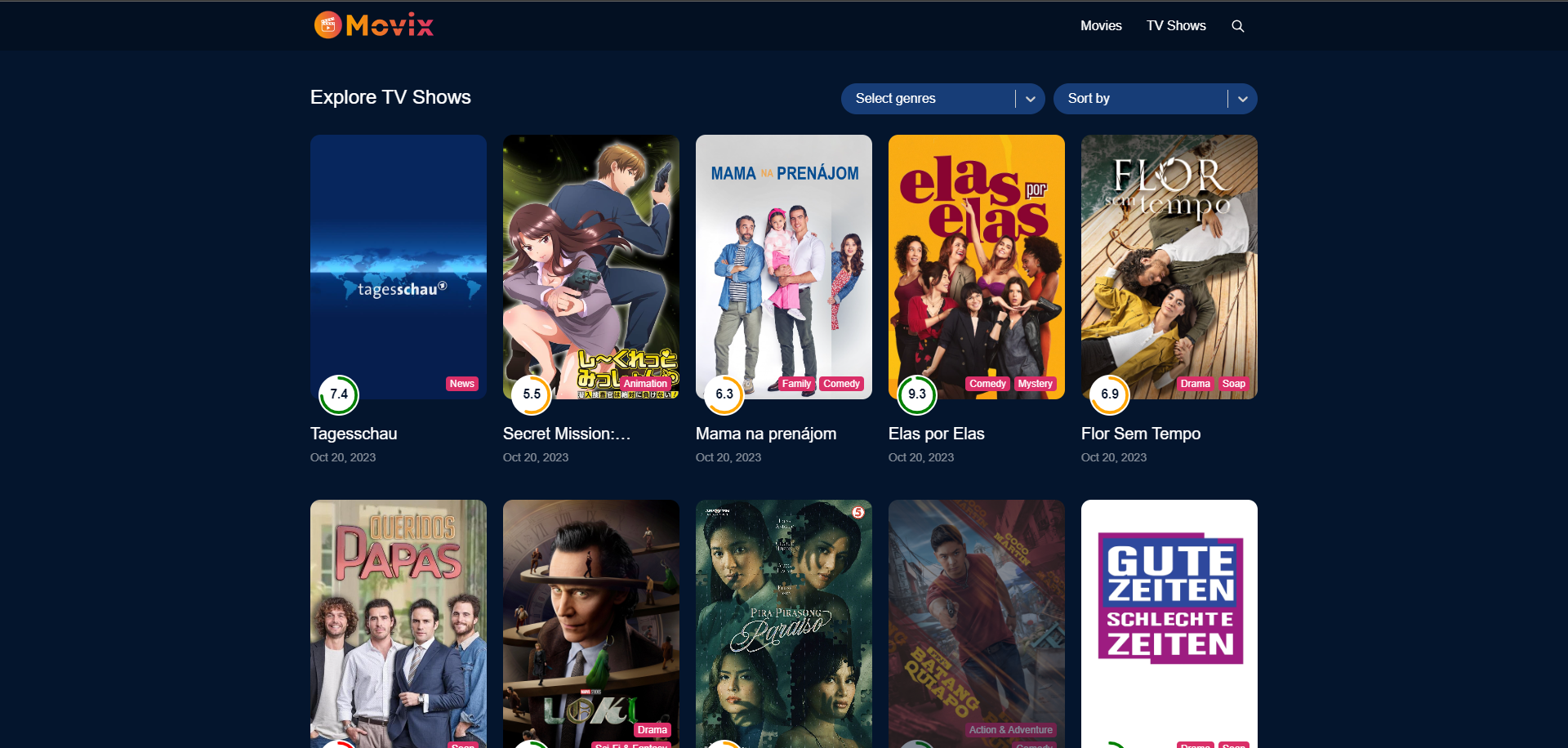 GitHub - manashinde16/Movix: Movies and Series Website
