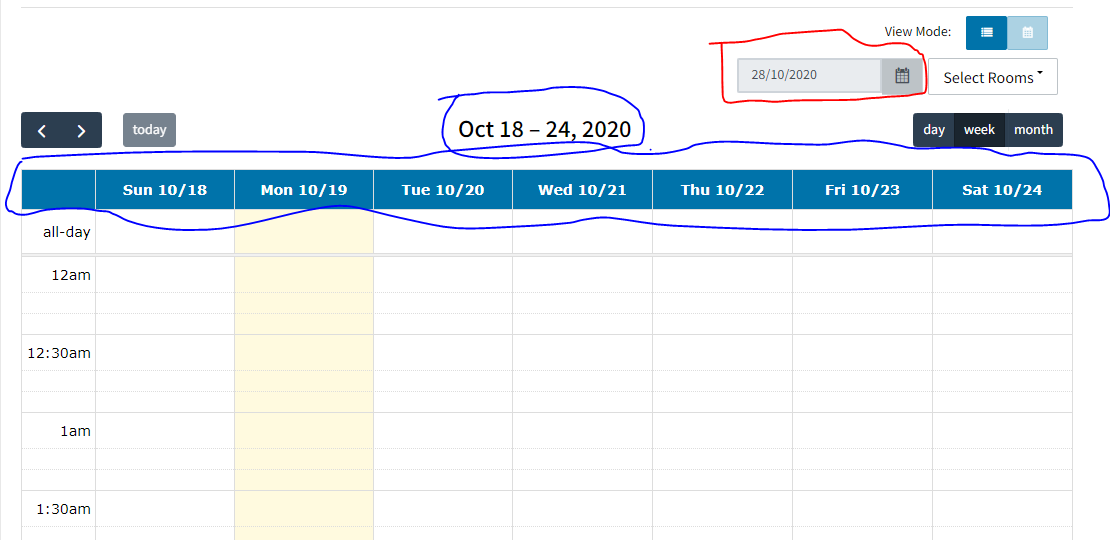 When Use External Date Picker Date Select Change The VIew Of timeGridWeek Or resourceTimeGridDay ...