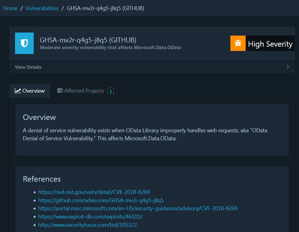 Display GHSA affected/patched versions · Issue #1410 · DependencyTrack/dependency-track · GitHub