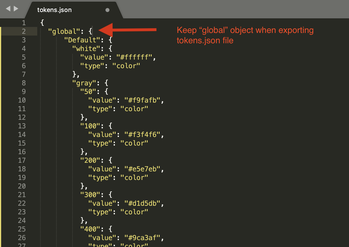 Exported JSON file from Figma Token plugin removes parent object ...