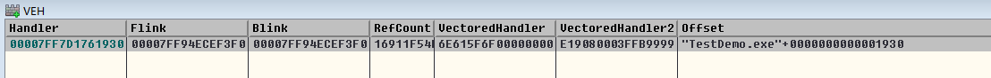 Decoded Vectored Exception Handlers on x64 Windows 10 point to invalid ...