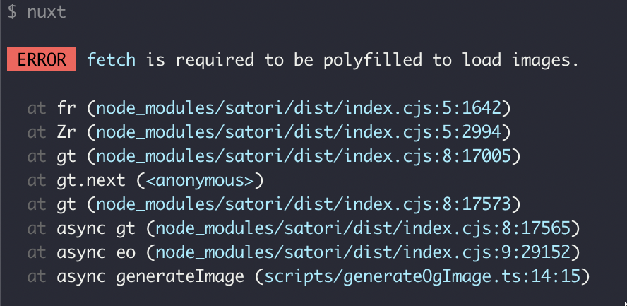 Does "fetch" really need to be polyfilled? · Issue #230 · vercel/satori · GitHub