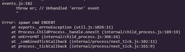 spawn cmd ENOENT · Issue #1046 · remy/nodemon · GitHub