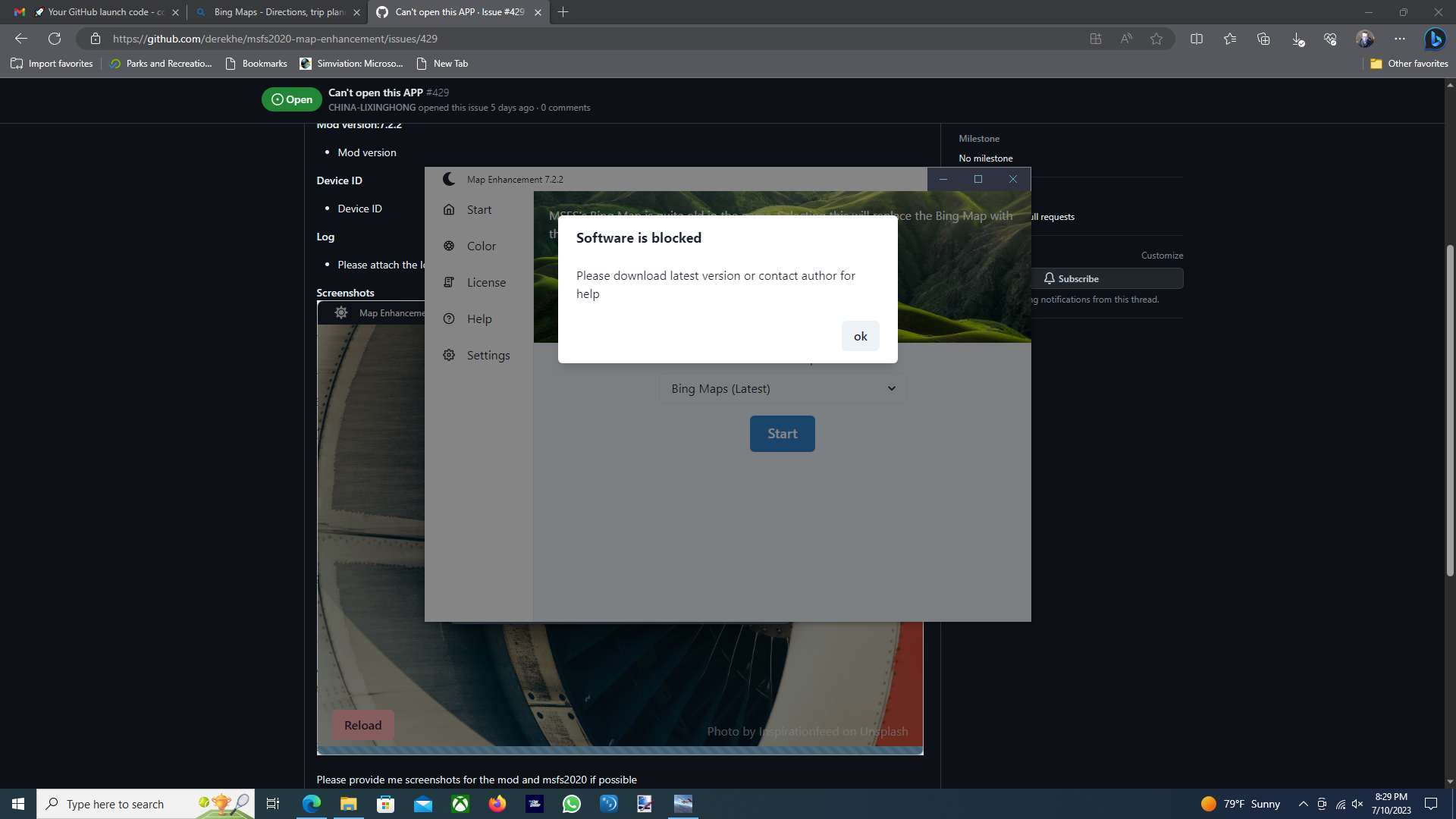 Device is Blocked · Issue #432 · derekhe/msfs2020-map-enhancement · GitHub
